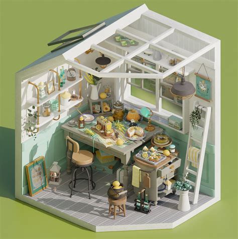 Blender 3d Render Midjourney Ai Country Kitchen Cute Game Aesthetics Farm Artofit