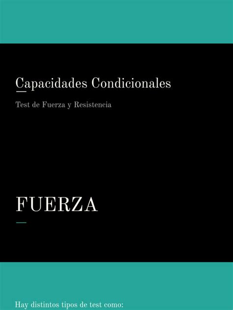 Capacidades Condicionales Pdf