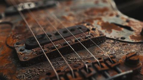 Premium Photo Closeup Of A Guitar With Rust Perfect For Music Or Vintage Themes