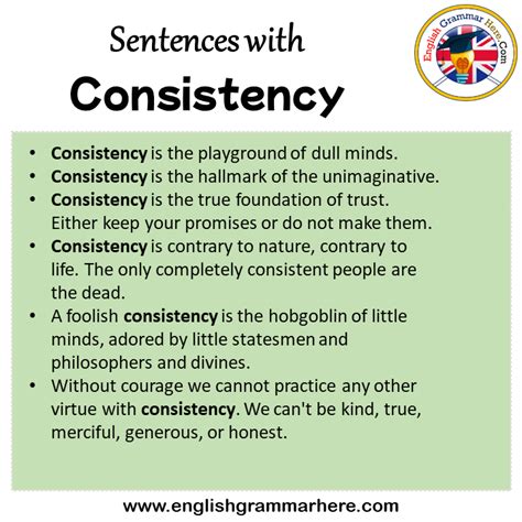 Sentences With Consistency Consistency In A Sentence In English Sentences For Consistency