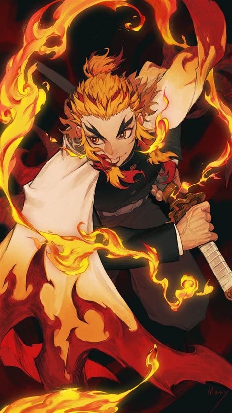 Rengoku Kyoujurou Kimetsu No Yaiba Drawn By Morry Danbooru