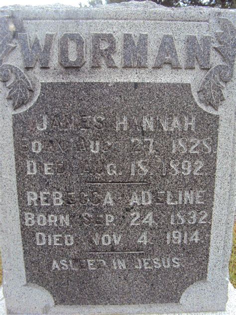 James Hannah Worman 1828 1892 Find A Grave äreminne