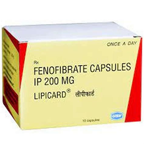Fenofibrate 160mg Lipicard Tablet At ₹ 170box Cardiovascular Drugs