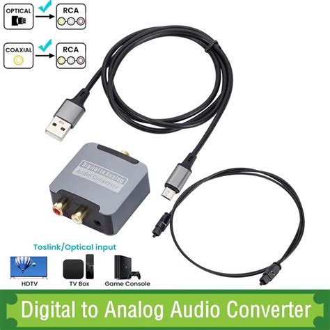 3pcs Dac Digital To Analog Audio Converter Optical Spdif Toslink Coaxial Input To L R Rca 3 5mm
