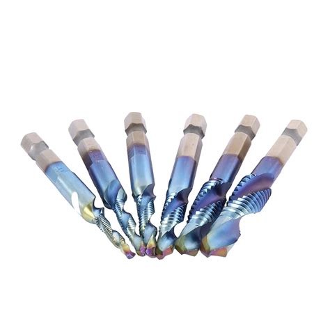 6pcs Screw Tap Kits Hss Screw Spiral Point Thread Grandado