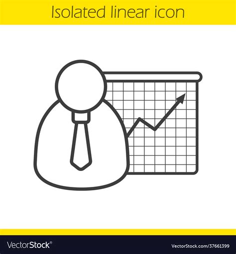 Business Presentation Linear Icon Royalty Free Vector Image
