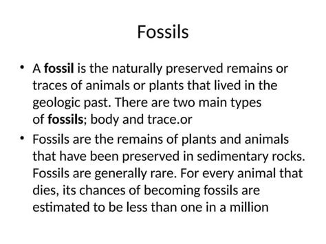 presentation about what is fossils pptx