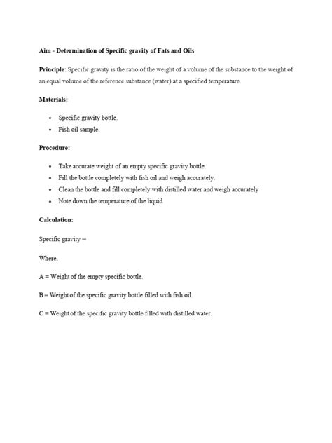 612 Specific Gravity Pdf