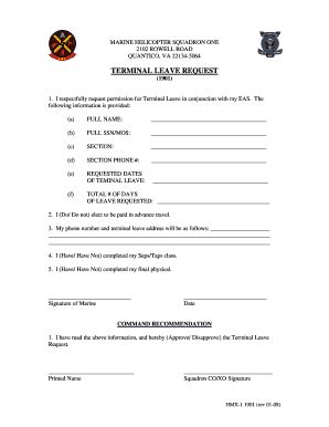Usmc Leave Request Example Fill Online Printable Fillable Blank