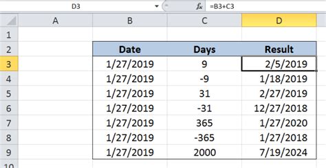 Excel Formula Add Days To Date