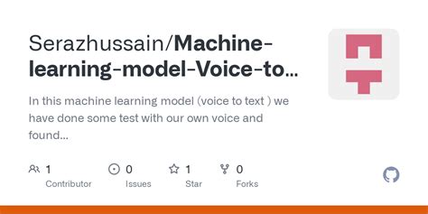 Github Serazhussainmachine Learning Model Voice To Text Converter