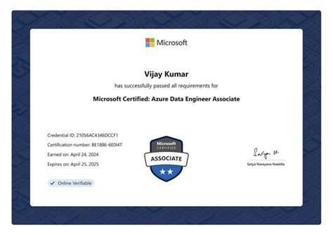 vijay k on linkedin azure dataengineering certified