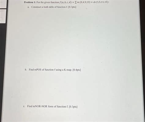 Solved Problem For The Given Function F A B C D M Chegg