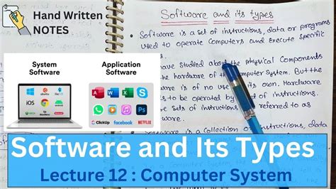 Lec 12 What Is Software And Their Types In Computer System Youtube