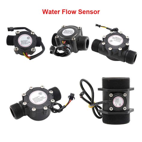 Dc35 24v Nylon Liquid Flowmeter Npn Hall Water 175mpa 12 34 1 2