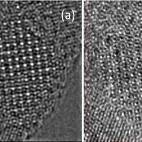 A A Square Lattice Structure Is Found In W60 In Hrtem Image Whereas Download Scientific