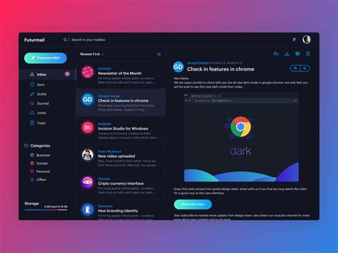 Email Client App Email Client Web Application Design Branding