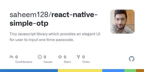 github saheem128 react native simple otp tiny javascript library