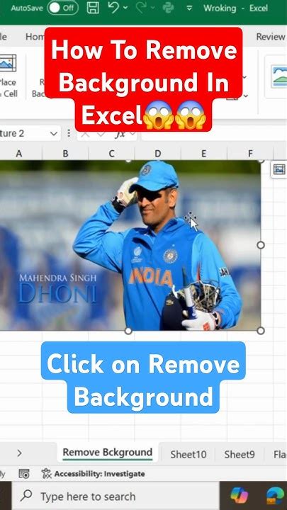 Remove Image Background In Excel 😱😱 Excelhacks Excelformula