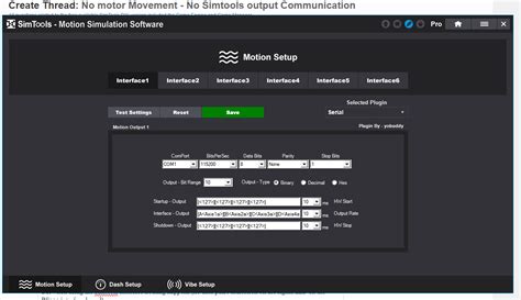 question no motor movement no simtools output communication