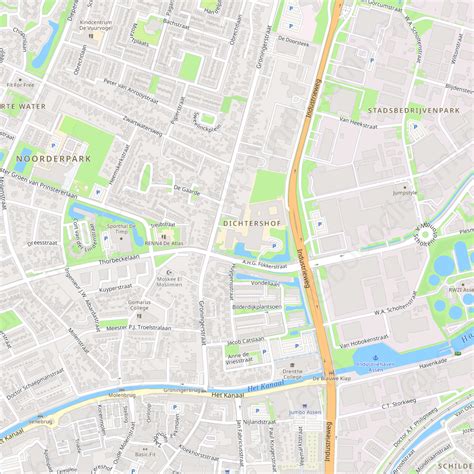 Assen Modern Atlas Vector Map Boundless Maps