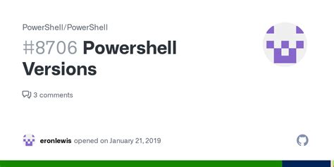 Powershell Versions · Issue 8706 · Powershellpowershell · Github