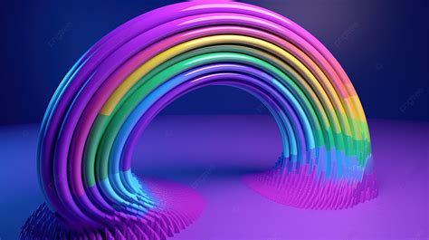 보라색 배경에 3d 무지개 프라이드 데이 퍼플을위한 3d 무지개 고화질 사진 사진 배경 일러스트 및 사진 무료 다운로드