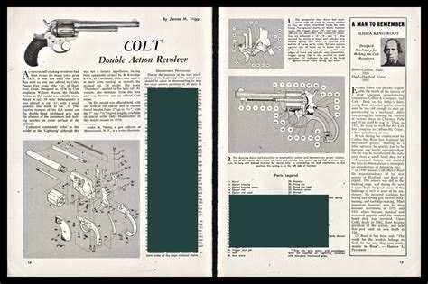 Colt Double Action Revolver Exploded View Parts List Disassemby Assembly Article 4595152477