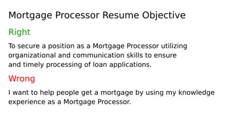 Top 16 Mortgage Processor Resume Objective Examples