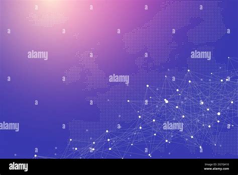 Geometric Graphic Background Molecule And Communication Big Data Complex With Compounds Lines