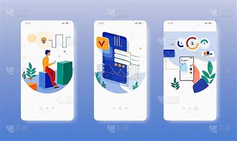 使用数据。仪表板。数据分析。移动应用程序上的屏幕，矢量网站横幅模板。ui，网站设计。