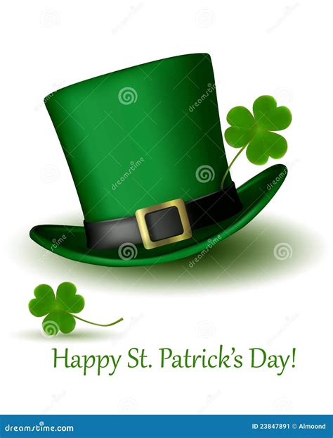 St Patrick Day Hat With Clover Vector Stock Vector Illustration Of Fairy Folklore