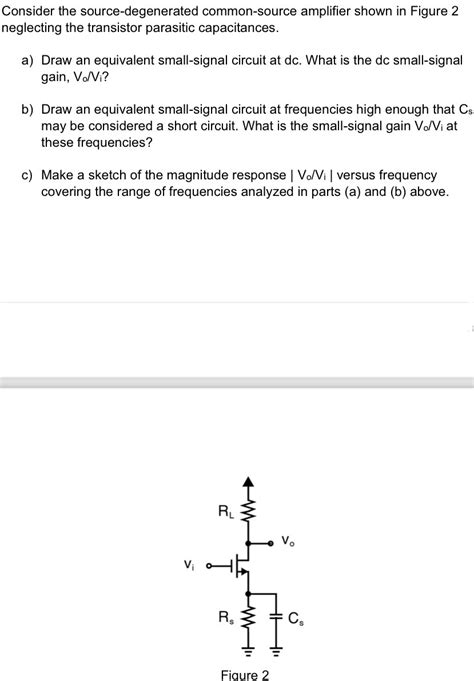 Solved Consider The Source Degenerated Common Source