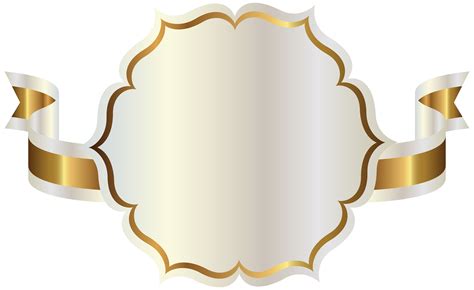 White Label With Gold Ribbon Png Clipart Gallery Yopriceville High Quality Images And