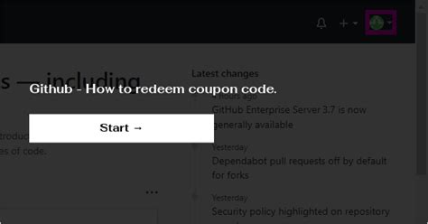 github how to redeem coupon code