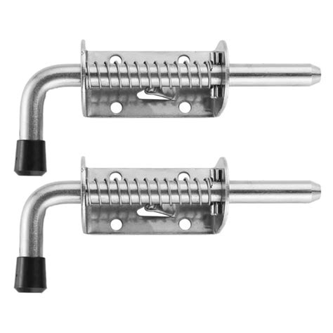 2pcs 5 Inch Stainless Steel Spring Loaded Latch Pin Barrel Bolt 2mm