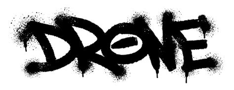 드론 단어 낙서 흑인과 백인 에어 브러시 스프레이 페인트 타이포그래피 검은색에 대한 스톡 벡터 아트 및 기타 이미지 검은색 그래피티 길거리 스타일 Istock