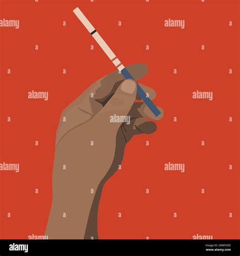 Vector Isolated Illustration Of A Hand Holding A Positive Pregnancy