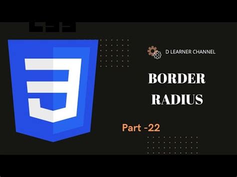 Part 22 Border Radius Property HTML CSS Codes Dlearner2498
