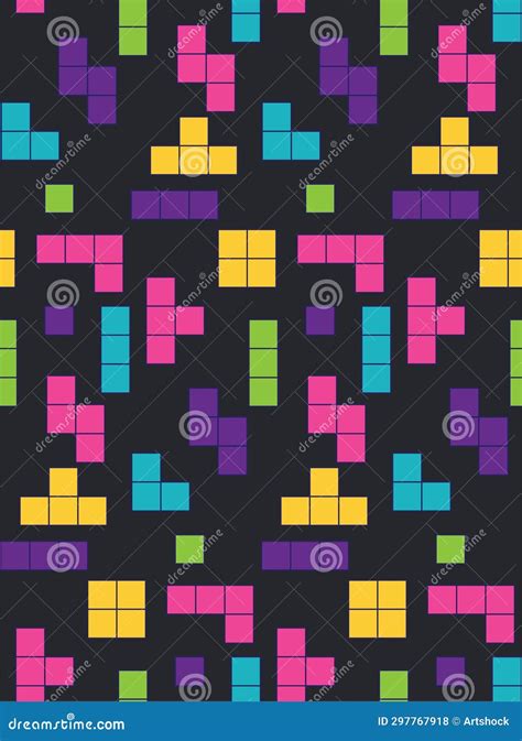 Colorful Tetris Bricks Stock Illustration Illustration Of Play 297767918