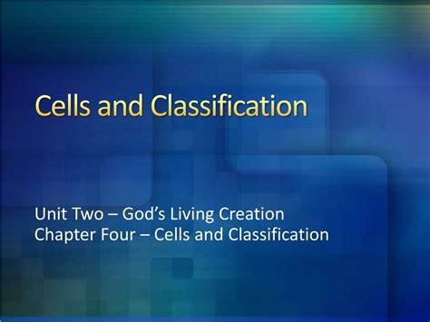 Ppt Cells And Classification Powerpoint Presentation Free Download