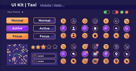 Option Buttons Ui Elements Kit Royalty Free Vector Image