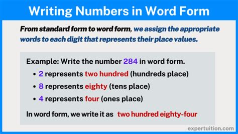 Writing Numbers In Standard Word And Expanded Forms ExperTuition