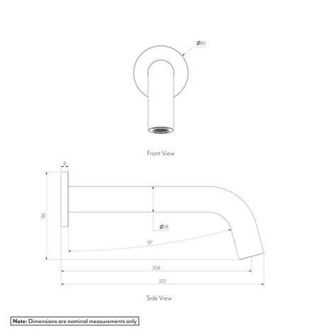 Sensor Wall Mounted Spout Brushed Brass Abi Interiors