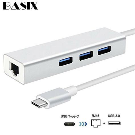 Basix Usb C Hub Usb C Ethernet Adapter Naar Ethern Vicedeal