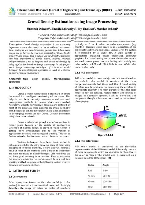 Pdf Crowd Density Estimation Using Image Processing