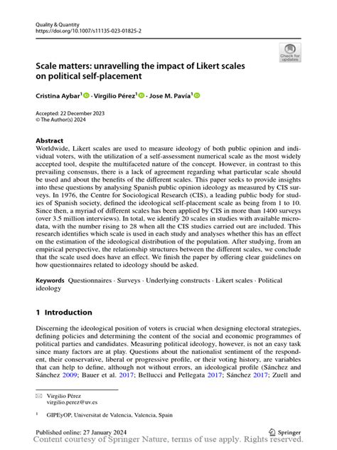 Scale Matters Unravelling The Impact Of Likert Sca Pdf Matrix