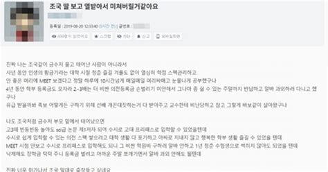 연합뉴스 on Twitter 조국 딸 의학논문 논란 에 모교 고려대 학생들 허탈분노 https t co KnrcWMBft 일 조 후보자의 딸 조씨가