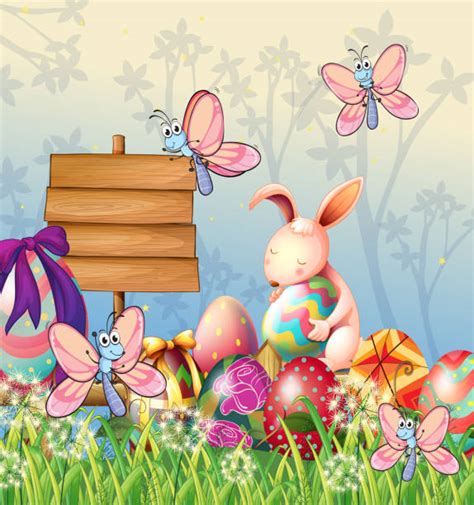 1 800 Easter Background Wood Illustrations Royalty Free Vector