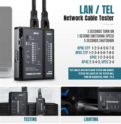 Ampcom Network Tool Kit 12 In 1 Professional Portable Ethernet Computer Maintenance Lan Cable